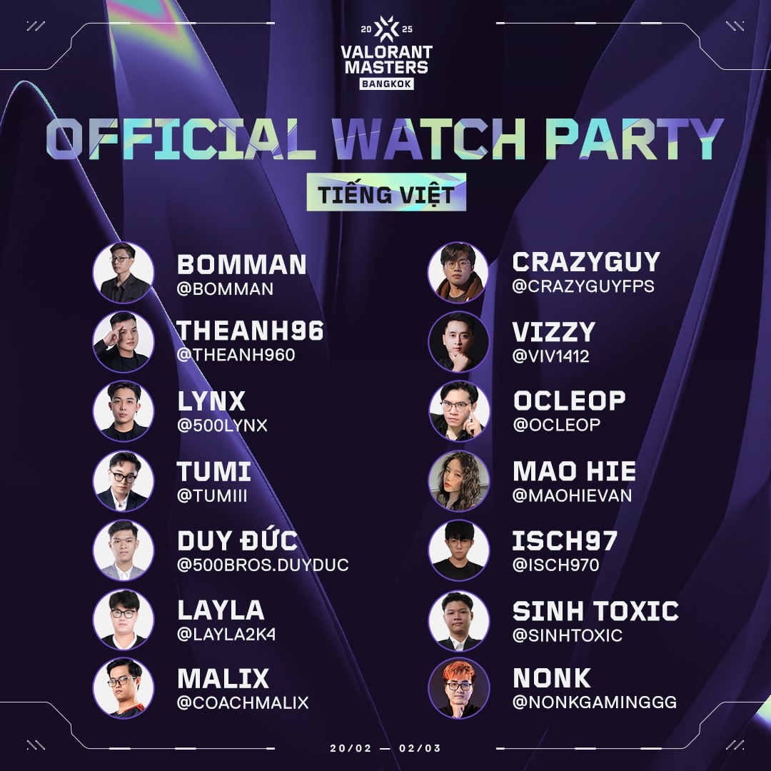 VALORANT Masters Bangkok: Bùng nổ cùng dàn Watch Party "siêu hot" tại Việt Nam! - Game2T